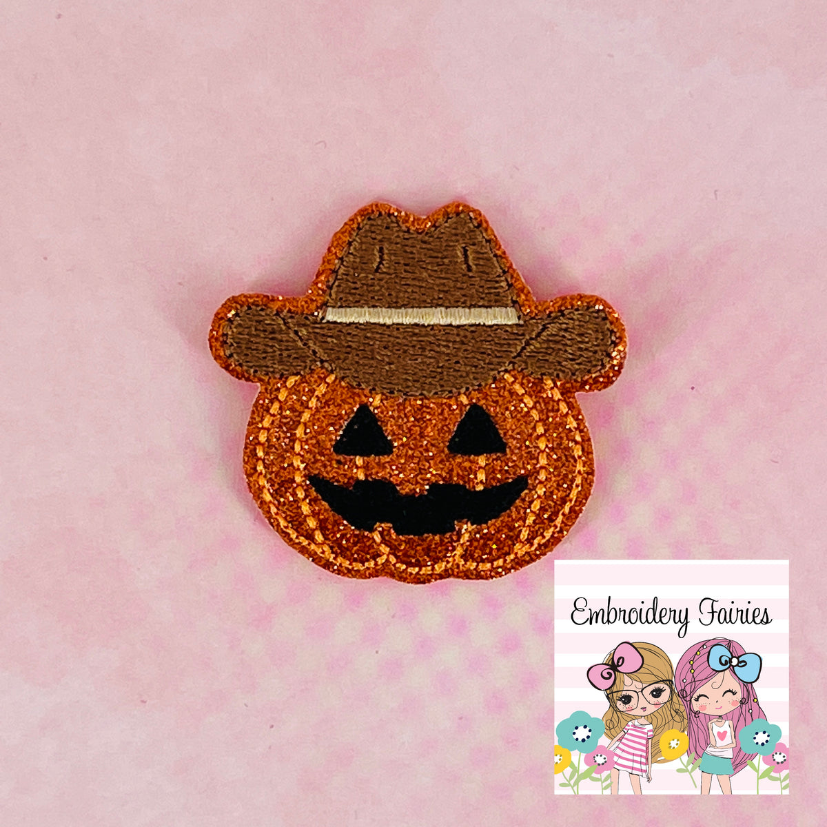 Cowboy Pumpkin Feltie Design – Embroidery Fairies