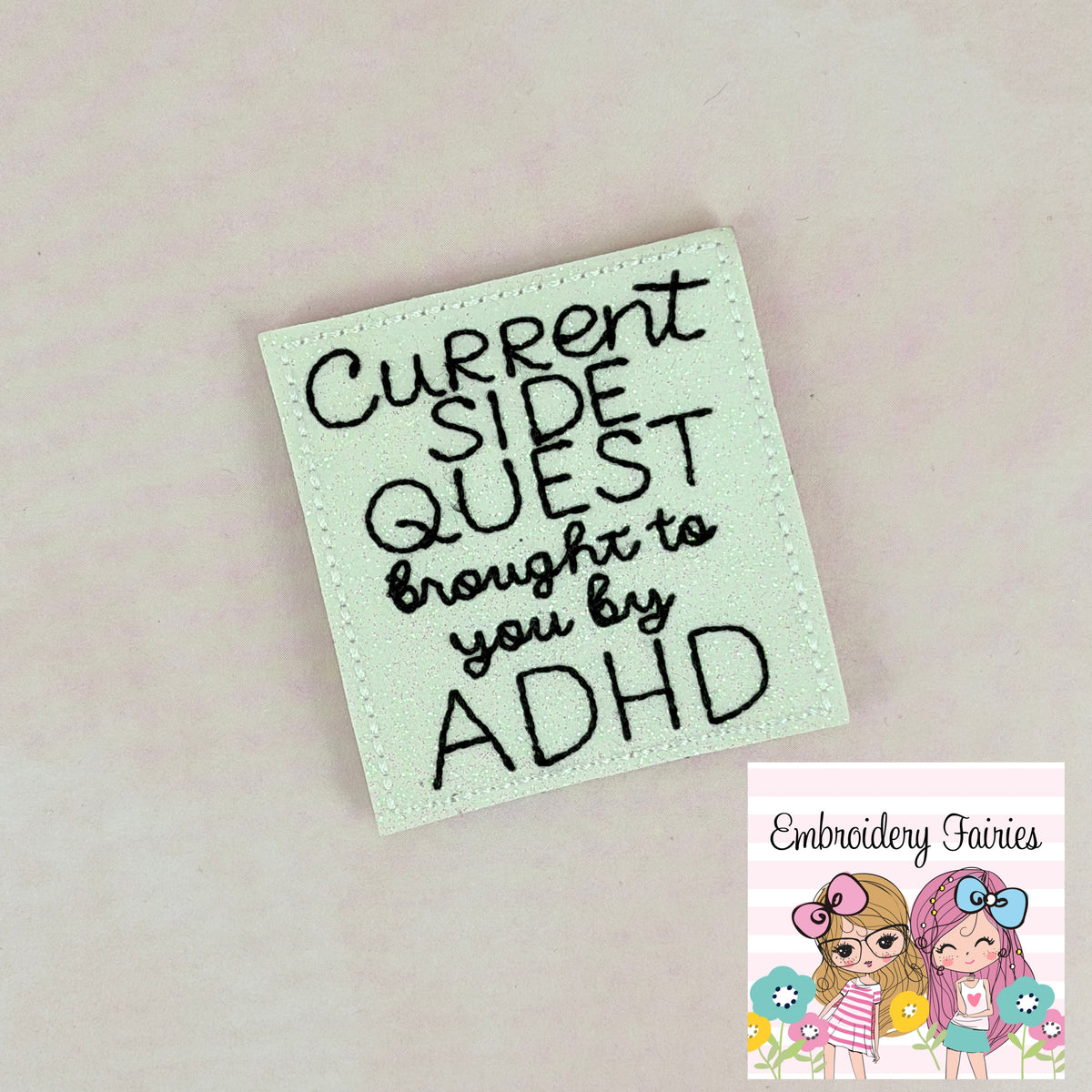 Side Quest ADHD Feltie Design – Embroidery Fairies