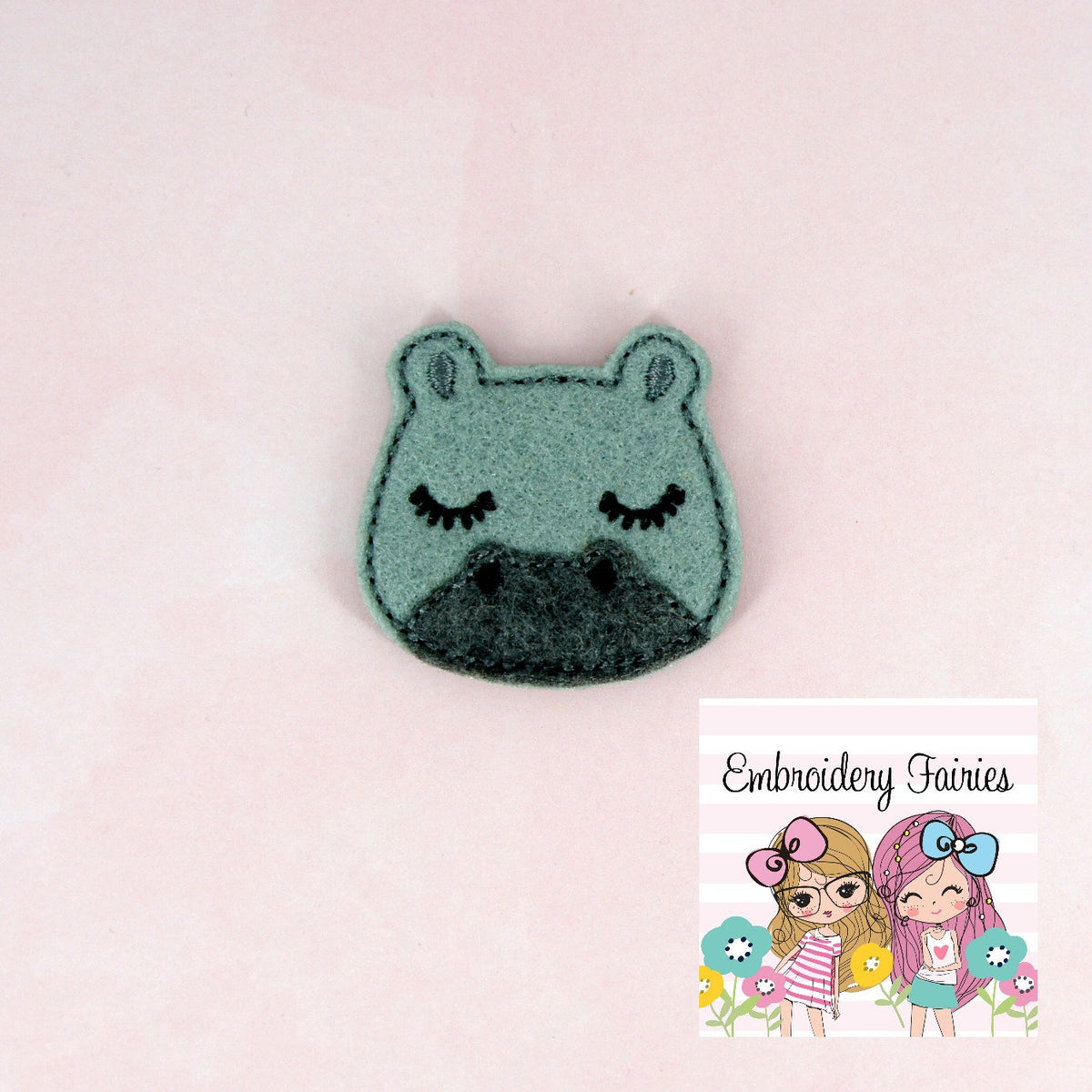 African Animal Hippo Feltie File - Hippo Feltie Design - Embroidery Fi ...