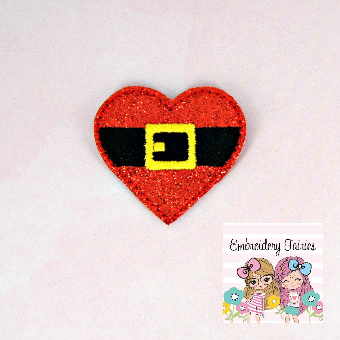 Santa Heart Feltie File - Santa Feltie - Christmas Embroidery File - H ...